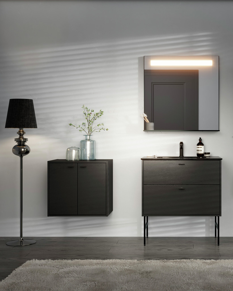 GUSTAVSBERG ARTIC VEGGSKAP 60X39 SORT ASK FINER | Megaflis.no