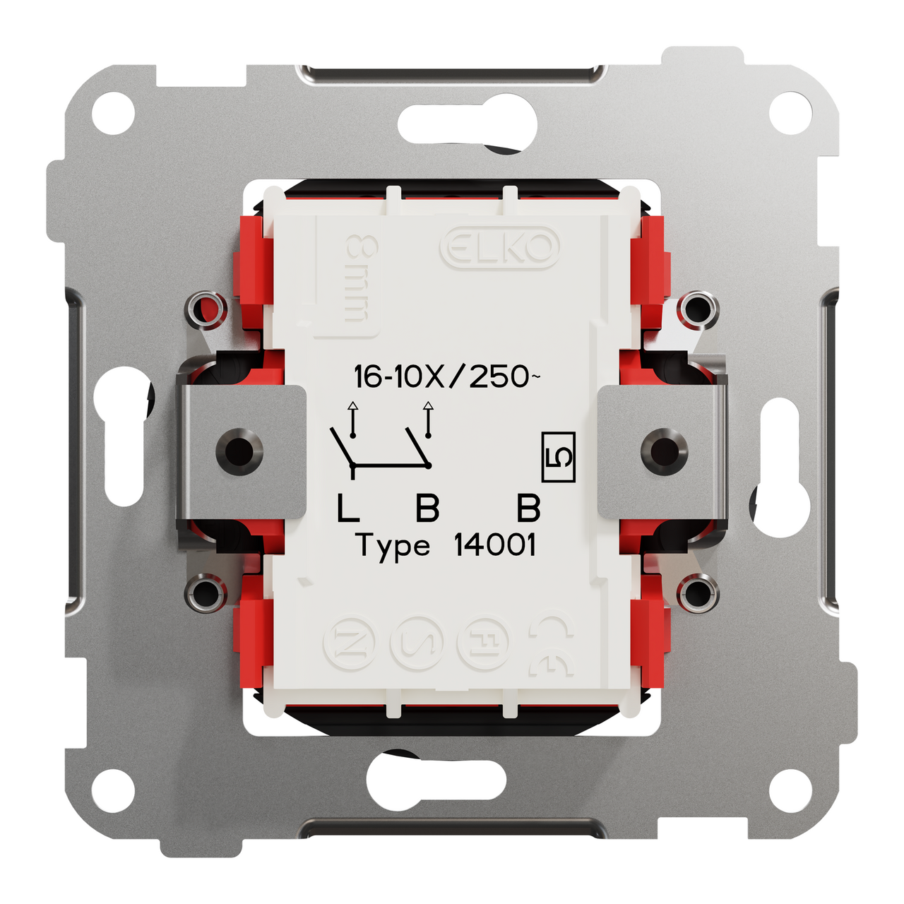 ELKO ONE BRYTER 5 SERIEVENDER MED SKRUTILKOBLING SORT IP21 | Megaflis.no