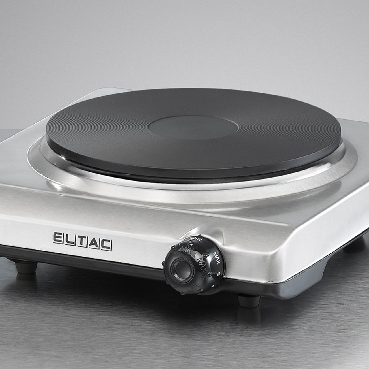 ELTAC KOKEPLATE ENKEL STÅL EK19, 1500 WATT | Megaflis.no