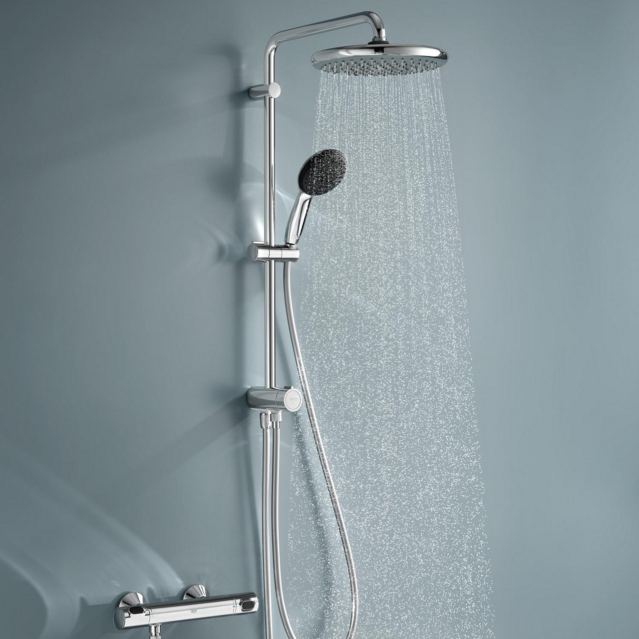 GROHE VITALIO START 250 DUSJSYSTEM M/OMSKIFTER 8,3L KROM | Megaflis.no