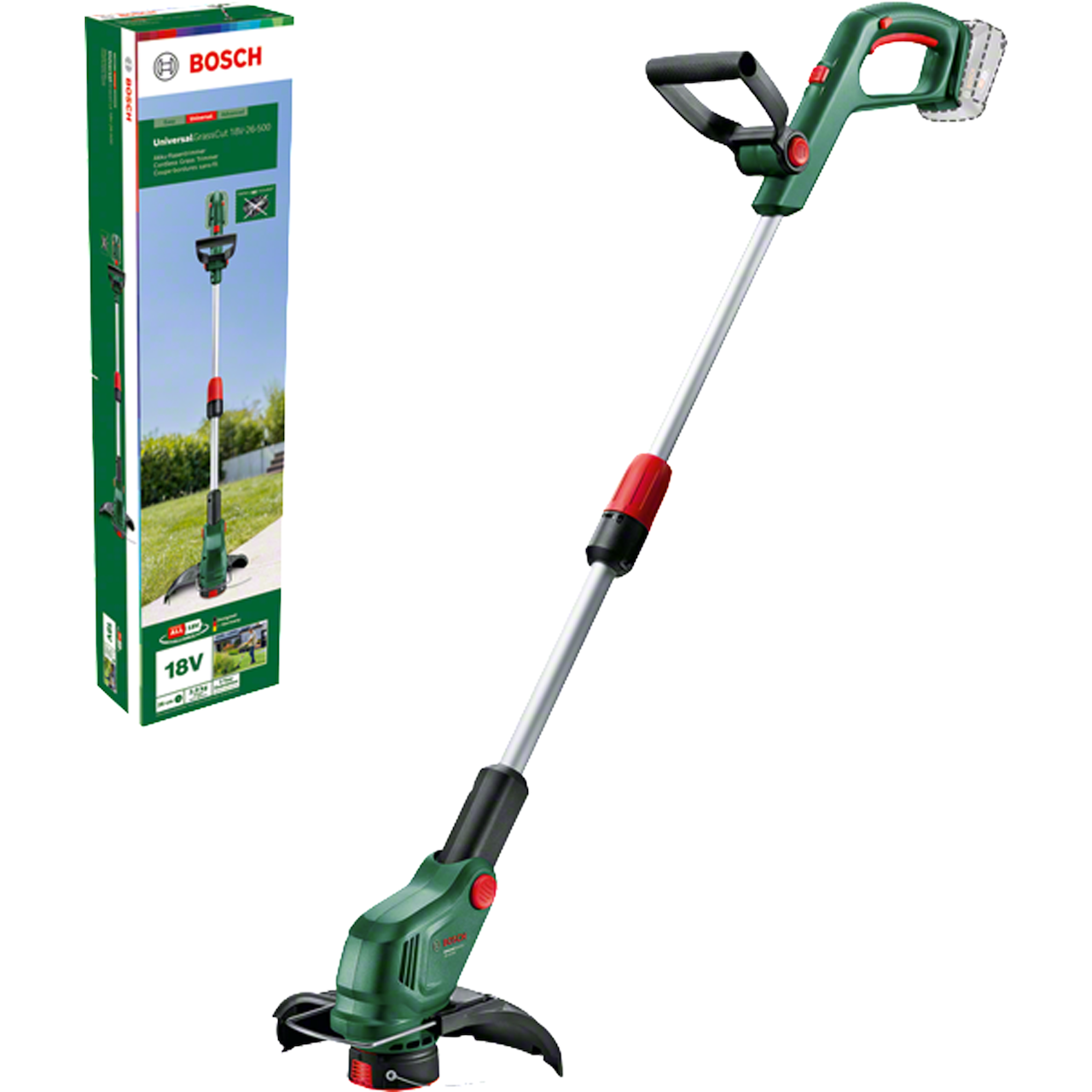 BOSCH GRESSTRIMMER UNIGRASSCUT 18V-26-500 SOLO | Megaflis.no