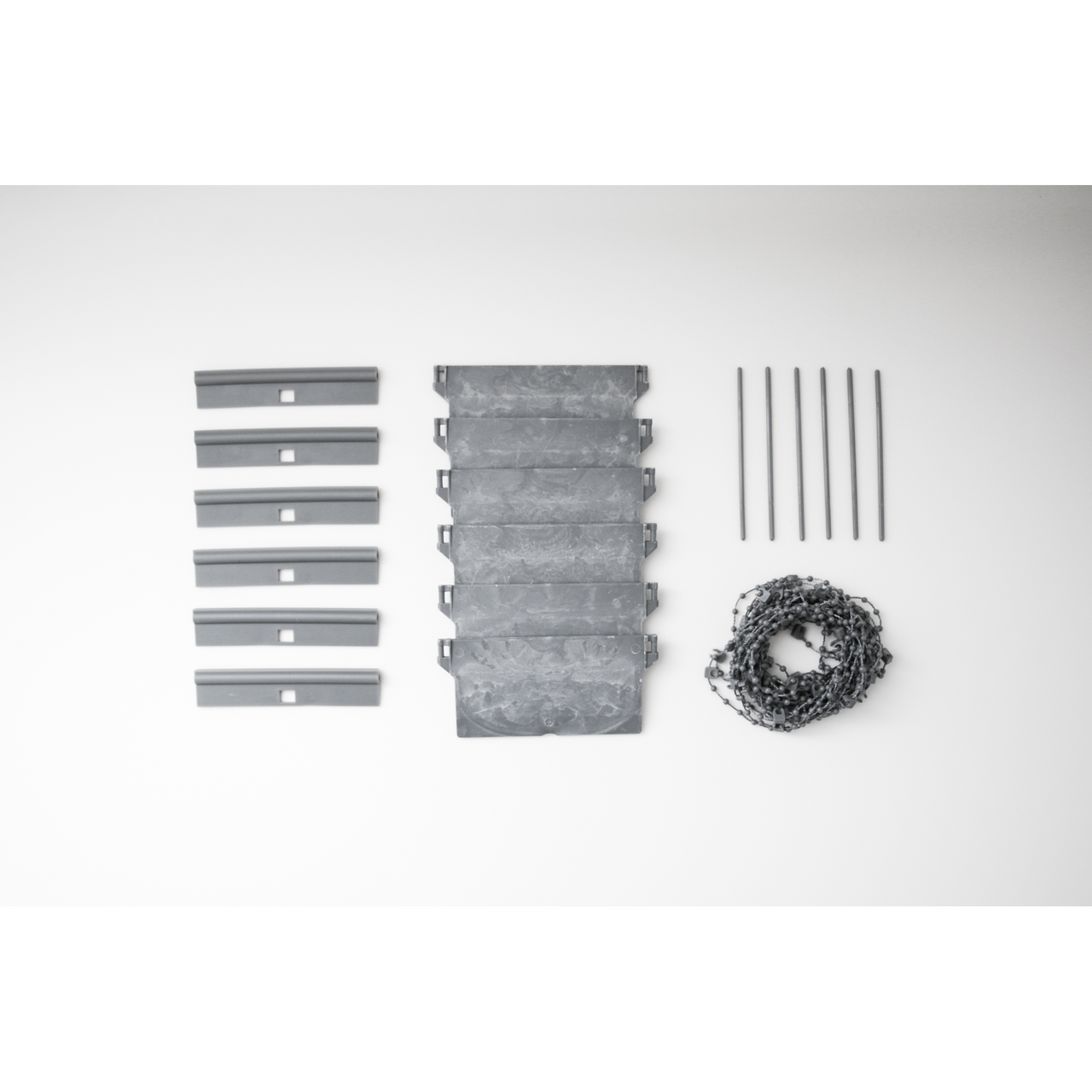 DEBEL KIT TIL LAMELLGARDIN GRÅ 89MM | Megaflis.no