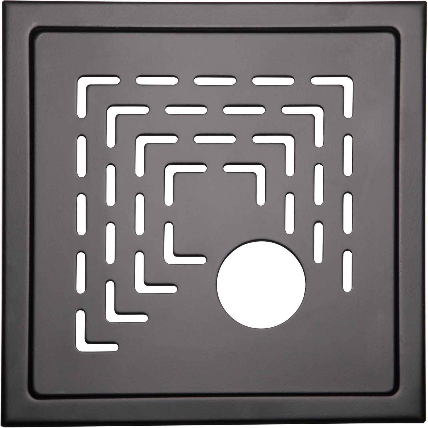 DESIGN SLUKRIST N°19 20X20CM M/UTHUGG MATT SORT STÅL | Megaflis.no