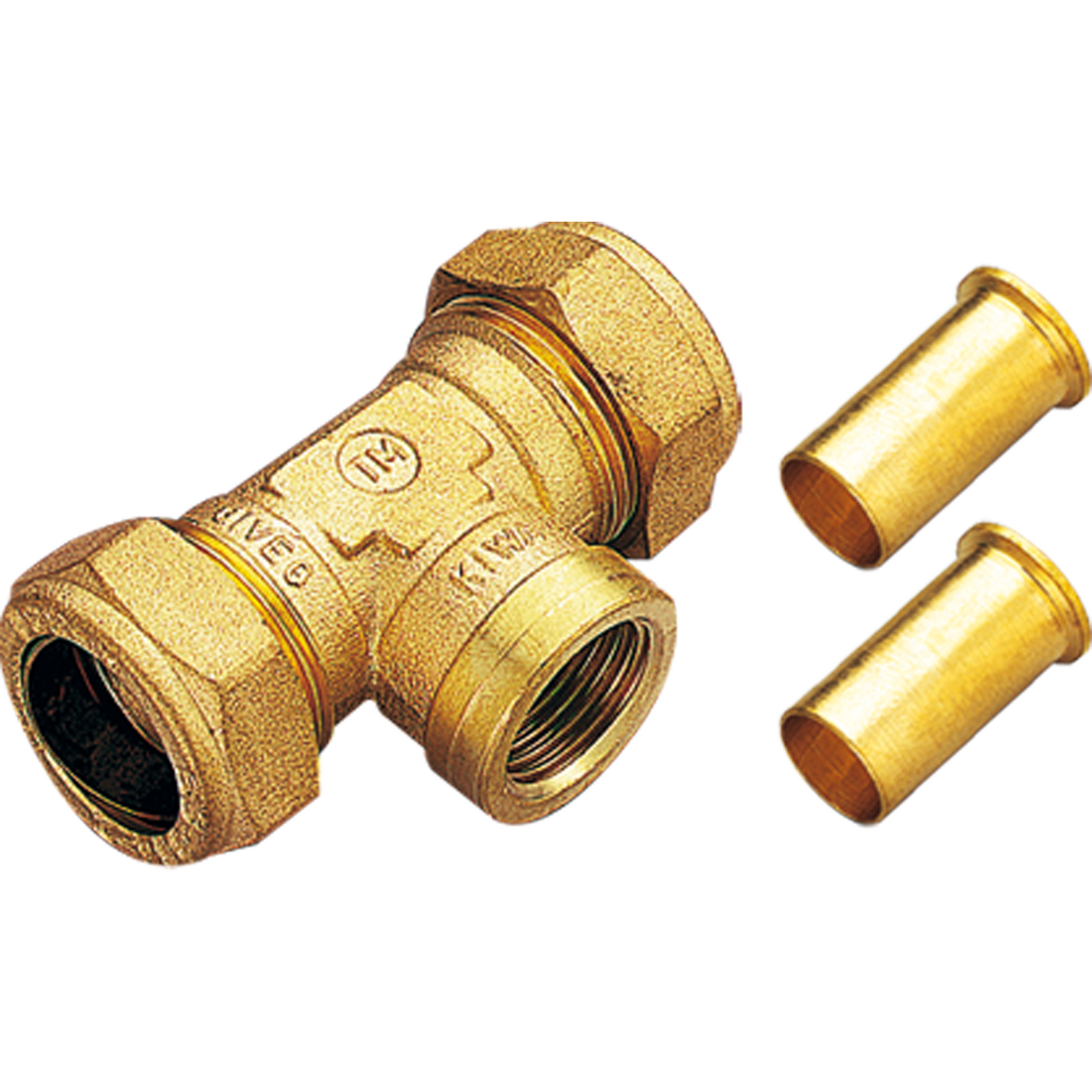 FONTA T-RØR M/MUFFE 15MM X 1/2" X 15MM CU | Megaflis.no