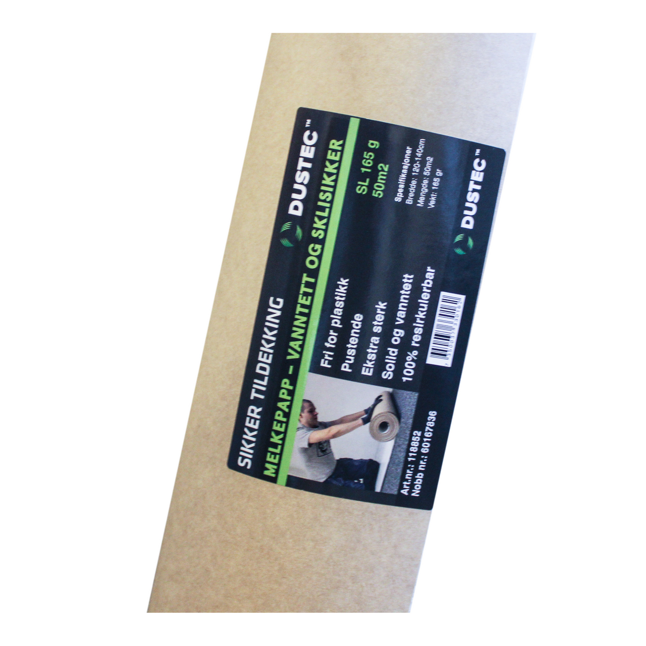 DUSTEC MELKEPAPP SL 165 GR, 50 M2 | Megaflis.no